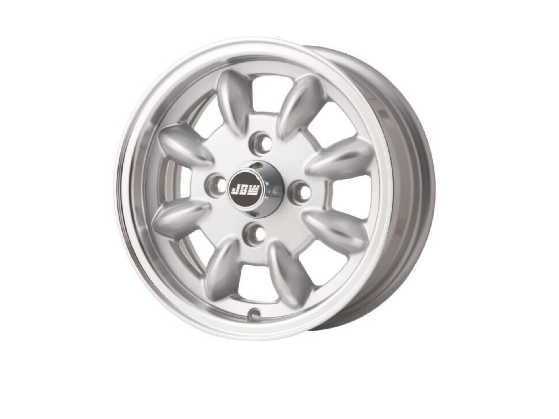 Set of 4 Minilite style silver 5×12 alloy wheels – Retrospares Limited